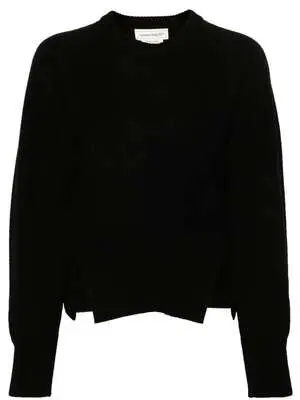 Alexander McQueen Corset-style Ribbed Jumper - Black
