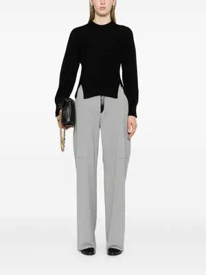 Alexander McQueen Corset-style Ribbed Jumper - Black