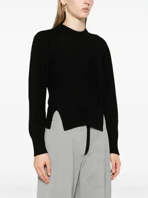 Alexander McQueen Corset-style Ribbed Jumper - Black