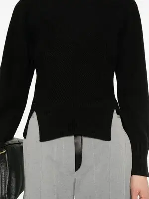 Alexander McQueen Corset-style Ribbed Jumper - Black