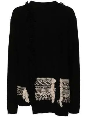 Y’s Fringed Asymmetric Jumper