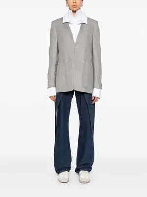 BETTTER X Zegna Collarless V-neck Blazer
