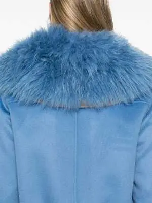 LISKA Cashmere Bomber Jacket - Blue