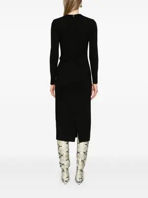 Giorgio Armani Long-sleeve Midi Dress - Black