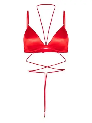 MAISON CLOSE French Kiss Triangle Bra - Red