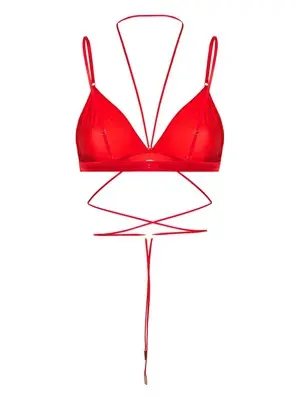 MAISON CLOSE French Kiss Triangle Bra - Red
