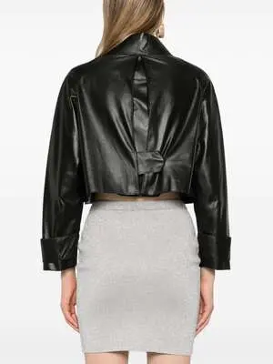 TELA Cropped Leather Jacket