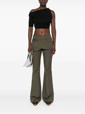 COURREGES Layered-skirt Bootcut Trousers