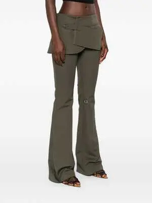 COURREGES Layered-skirt Bootcut Trousers