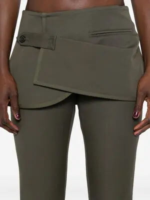 COURREGES Layered-skirt Bootcut Trousers