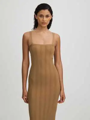 Good American Plisse Maxi Dress