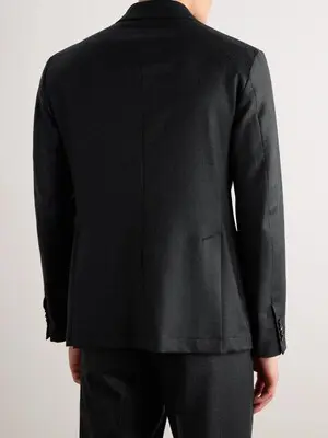 Barena Venezia Borgo Stretch-wool Flannel Suit Jacket - Black