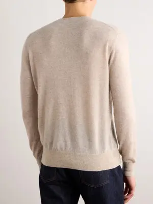 Loro Piana Brushed Cashmere And Silk-blend Sweater - Neutrals