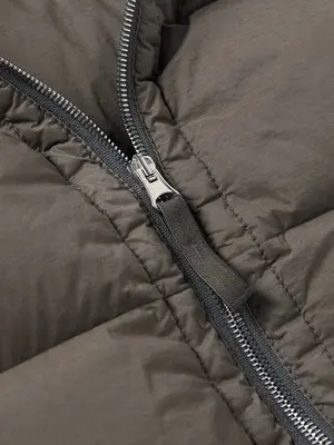 Stone Island Grosgrain-trimmed Logo-appliquéd Quilted Shell Down Jacket