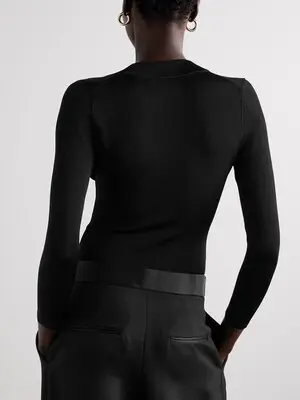 Galvan Sasha Stretch-knit Bodysuit