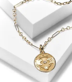 FOUNDRAE Strength 18kt Yellow Pendant Necklace With Diamond