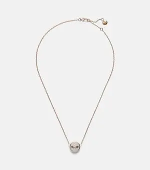 Pomellato Pom Pom Dot 18kt Rose Pendant Necklace With Mother-of-pearl And Diamonds - Gold
