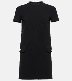 Versace Cotton-blend Tweed Shift Dress
