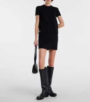 Versace Cotton-blend Tweed Shift Dress