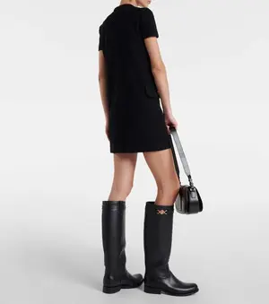 Versace Cotton-blend Tweed Shift Dress