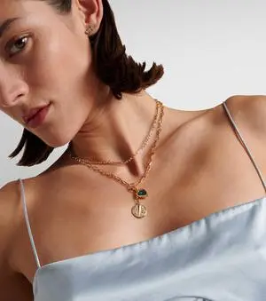 FOUNDRAE Resilience & True Love 18kt Charm Necklace