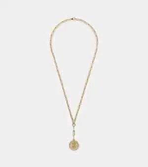 FOUNDRAE Karma Clip 18kt Chain Necklace With Diamonds - Gold