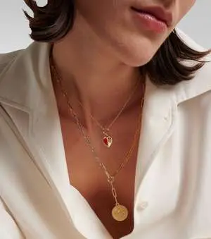 FOUNDRAE Karma Clip 18kt Chain Necklace With Diamonds