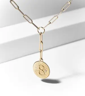 FOUNDRAE Karma Clip 18kt Chain Necklace With Diamonds