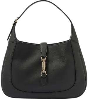 Gucci Jackie Medium Leather Shoulder Bag - Black