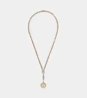 FOUNDRAE 18kt Yellow Chain Necklace With Diamond Clip - Gold