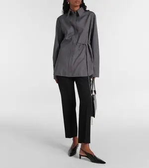 JIL SANDER Belted Wool Shirt