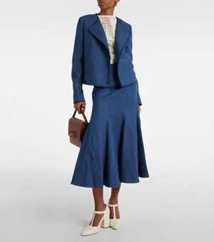 Gabriela Hearst Amy Flared Midi Skirt