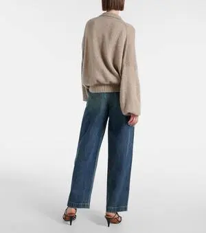 Khaite Rene Cashmere Polo Sweater - Beige