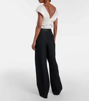 Khaite Marine Wide-leg Trousers - Black