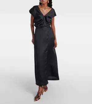 Khaite Mila Silk Maxi Skirt