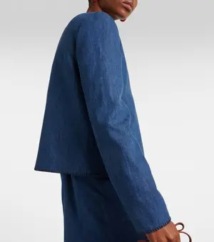 Gabriela Hearst Wyn Cotton And Linen Jacket
