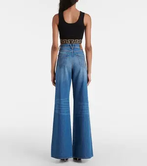 Versace Greca Border Cropped Tank Top