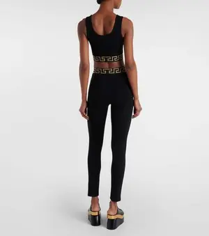 Versace Greca Border Cropped Tank Top