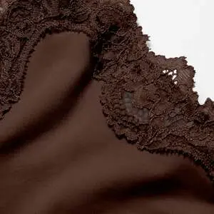 SKIMS Fits Everybody Lace Triangle Cami Top - Espresso