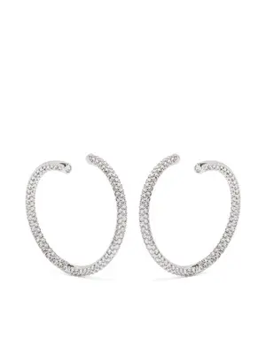 SWAROVSKI Dextera Sculpted Hoop Earrings