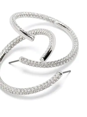 SWAROVSKI Dextera Sculpted Hoop Earrings