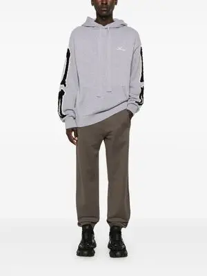 LANVIN Chevron-panel Drawstring Track Pants - Brown