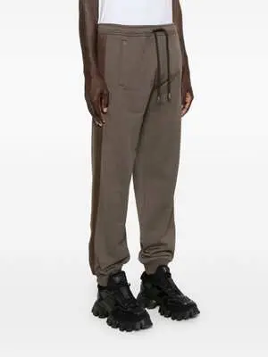 LANVIN Chevron-panel Drawstring Track Pants - Brown