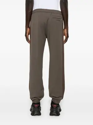 LANVIN Chevron-panel Drawstring Track Pants - Brown