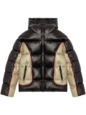 DIESEL® W-ostend Panelled Padded Jacket - Black