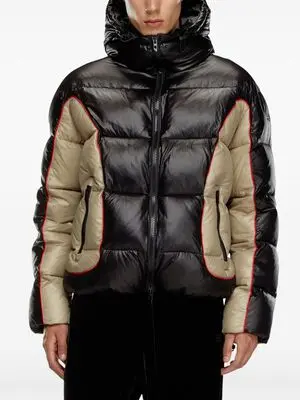 DIESEL® W-ostend Panelled Padded Jacket - Black