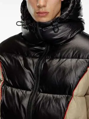 DIESEL® W-ostend Panelled Padded Jacket - Black