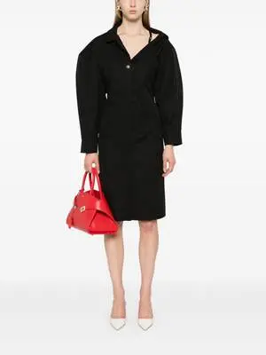 Jacquemus La Robe Chemise Midi Dress - Black