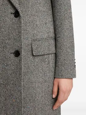 Etro Herringbone-pattern Double-breasted Coat