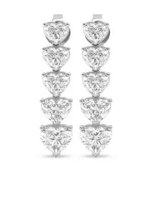 VEYNOU 14kt White Gold Diamond Drop Earrings - Silver